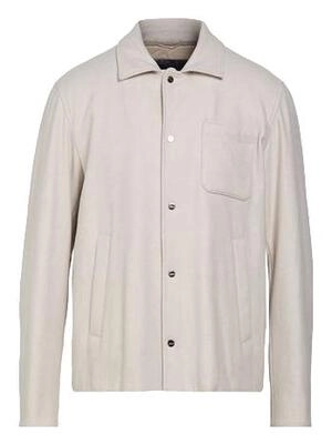 Herno Recycled Wool Blend Flannel Jacket - White