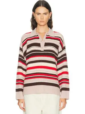Sablyn Billie Relaxed Collared Sweater - Cinnabar Multi