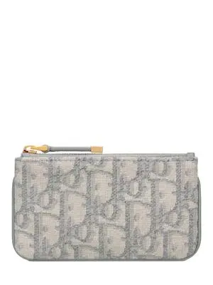 Dior Travel Myrte Zipped Key Case - Grey