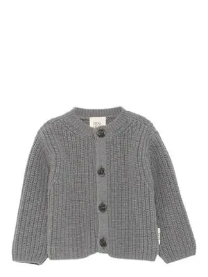 DOUUOD Chunky-knit Buttoned Cardigan - Gray