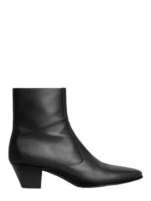 Celine Hector Zipped Boot In Calfskin - Black