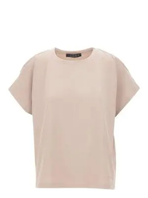 KAOS Icona Cut-out Shoulder T-shirt - Nude