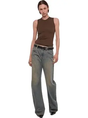 Helmut Lang Helmut Lang Asymmetric Cutout Tank Bark