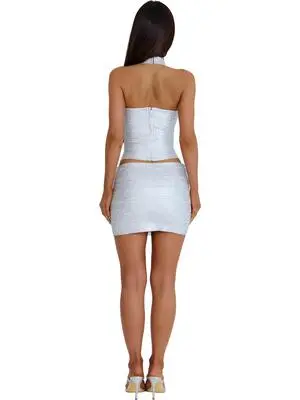 OUTCAST Celia Longline Top - Silver