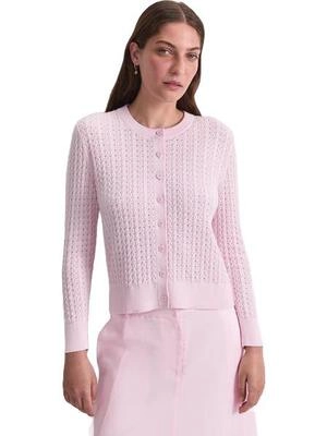SPORTSCRAFT Elka Pointelle Knit Cardigan - Blush