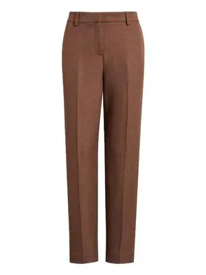 TAHARI ASL Classic Herringbone Trousers - Walnut