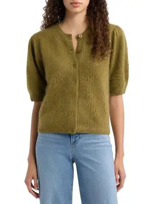 FRAME The Wool & Cashmere Airy Cardigan - Deep Olive