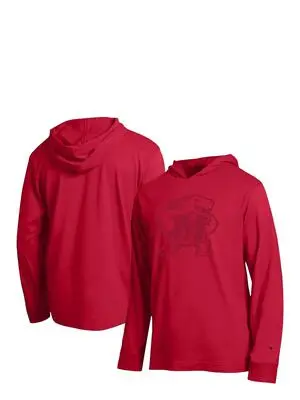 Champion Maryland Terrapins Tonal All-star Long Sleeve Hooded T-shirt - Red