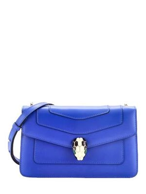 BVLGARI Serpenti Forever Shoulder Bag Leather Small - Blue
