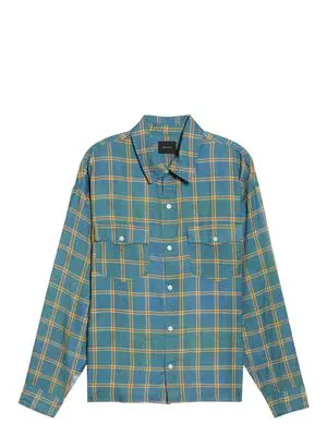 PACSUN Intel Plaid Flannel Button-up Shirt