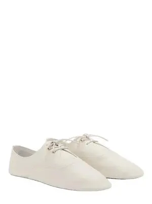 Mango Smooth Leather Flat - Ecru