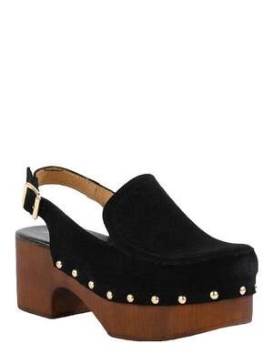 Seychelles Backlot Leather Clog - Black