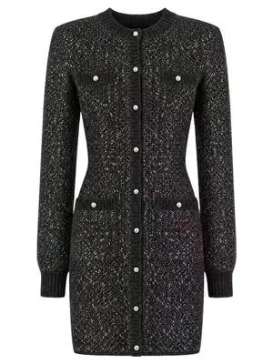 TOCCIN Harriet Button-front Mini Dress - Black