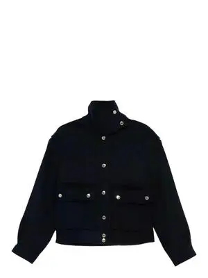 SANDRO Button-up Wool Jacket