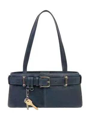 OSOI Brocle Mini Buckled Leather Tote Bag Blue