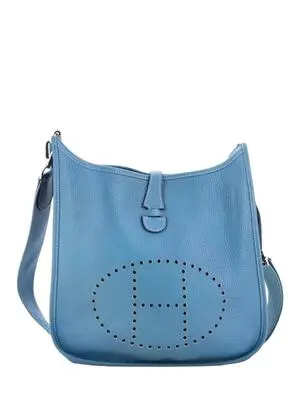Hermès Hermès Evelyne Bag Gen III Clemence PM Cross Body Bag Blue