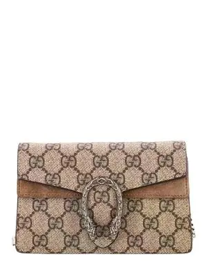 Gucci Dionysus Gg Coated Canvas Super Mini Crossbody Bag - Brown