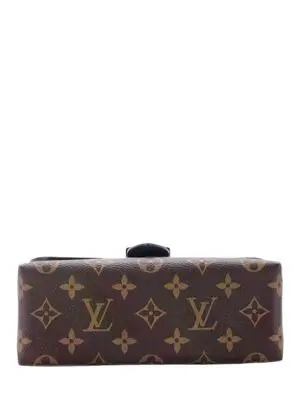 LOUIS VUITTON Locky Handbag Monogram Canvas With Leather Bb Satchel - Blue