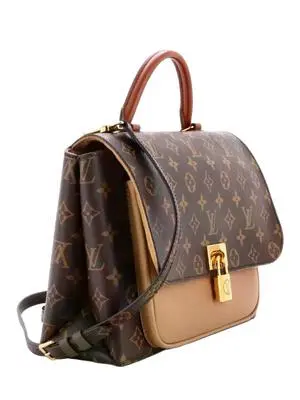 LOUIS VUITTON Marignan Handbag Monogram Canvas With Leather Shoulder Bag - Brown