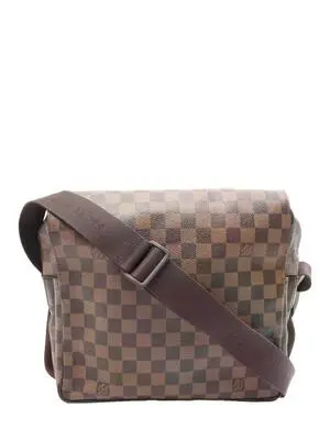 LOUIS VUITTON Louis Vuitton 2005 Naviglio Damier Ebene Shoulder Bag Brown