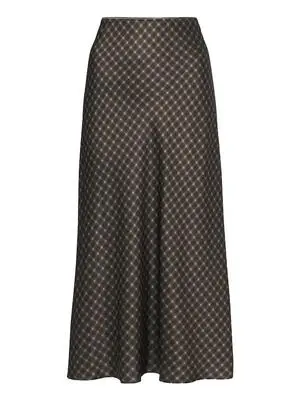 VINCE Vince Plaid Satin Slip Skirt