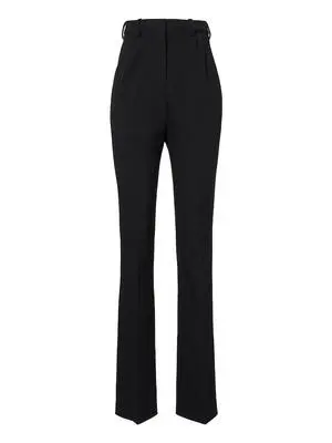 Balenciaga Wool Straight Pants - Black