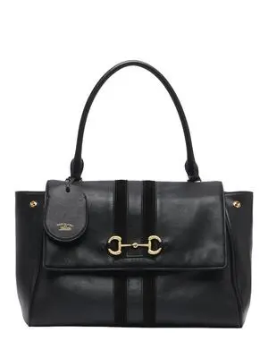 Gucci Paparazzo Leather Medium Top-handle Bag - Black