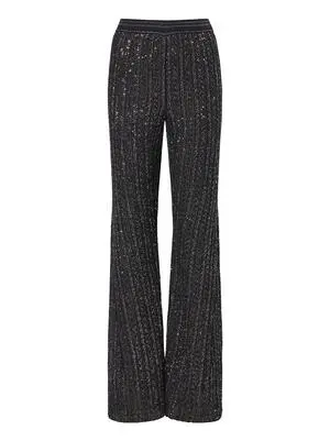 Missoni Knitted Sequined Wide-leg Trousers - Multicoloured