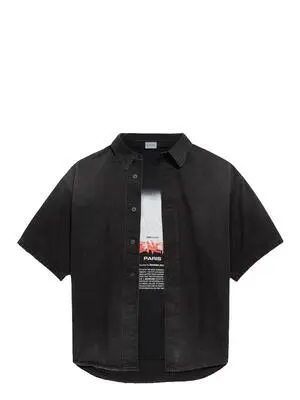 Balenciaga Hybrid Short Sleeve Shirt - Black