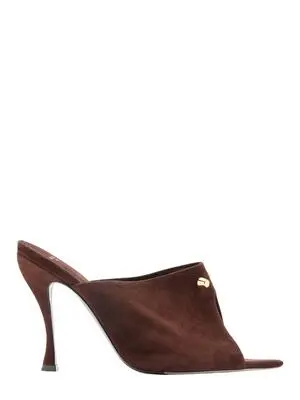 Balenciaga Midnight City Suede Mules - Brown