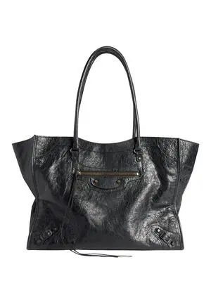 Balenciaga Le City Medium Leather Tote - Black