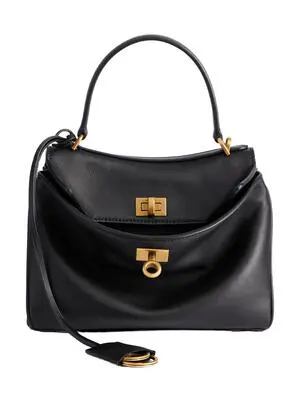 Balenciaga Rodeo Leather Top Handle Bag - Black