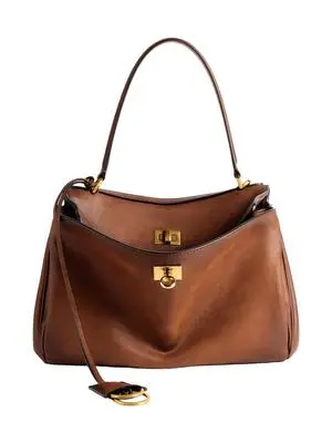Balenciaga Rodeo Leather Top Handle Bag - Brown