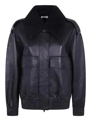 P.a.r.o.s.h Macio Leather Jacket - Brown