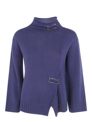 PIERANTONIOGASPARI Wool Cut-out Side Sweater - Blue
