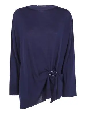 PIERANTONIOGASPARI Equal Neck Sweater With Buckles - Blue