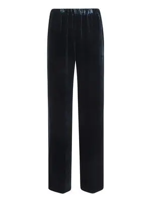 Antonelli Firenze Tazio Velvet Silk Pants - Green