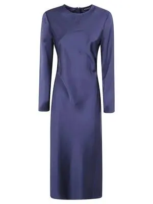 Emporio Armani Long Sleeve Storm Dress - Blue