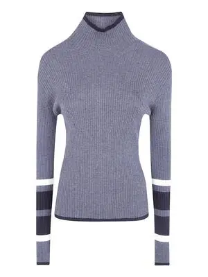 Mantū Striped Sleeve Sweater - Black