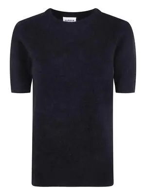 P.a.r.o.s.h Yak And Wool Short Sleeve Sweater - Black