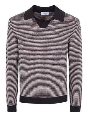 LARDINI Wool-cashmere Sweater - Black