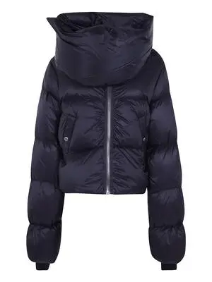 Rick Owens Hooded Funnel Neck Jacket - Black