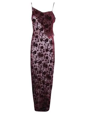 ANN DEMEULEMEESTER Aaricia Long Bias Slip Dress - Red