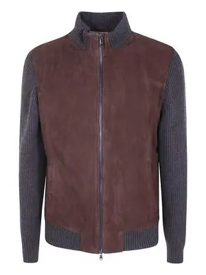 BARBA NAPOLI Leather Jacket - Brown