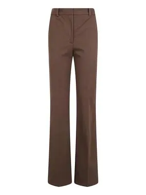 JOSEPH Stretch Gabardine Trousers - Brown