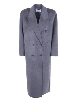 THE FRANKIE SHOP Gaia Double-breasted Coat - Gray