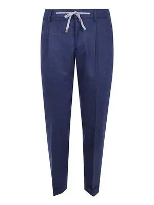 BARBA NAPOLI Chino Trousers Wool "roma - Blue