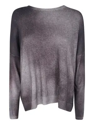 Avant Toi Cashmere Boat Neck Oversized Pullover - Gray