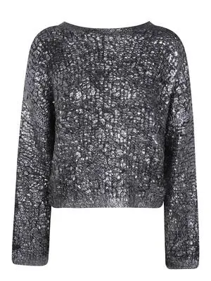 Avant Toi Cashmere And Silk Hand Painted Sweater - Green