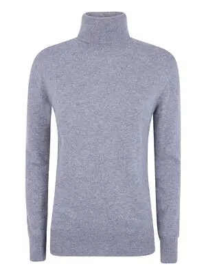 DRHOPE Essential Cashmere Turtleneck Sweater - Gray